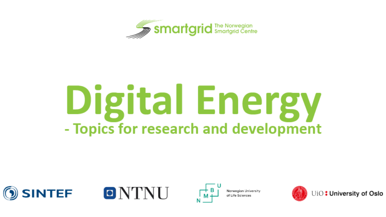 Digital Energy: Topics for research and development – Smartgrids